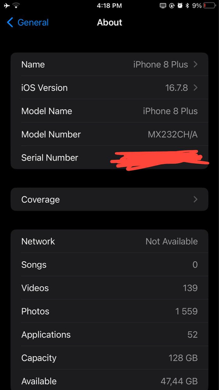 Iphone 8 plus 128Gb