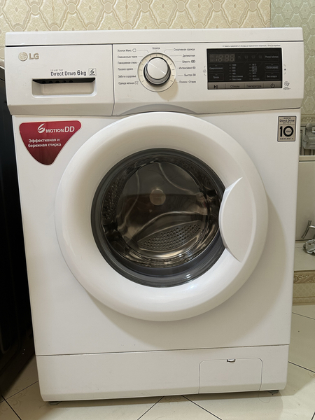 Kirmoshina LG 6kg yaxshi ishlidi. Xech qanaqa aybi yo’q. DD motor.