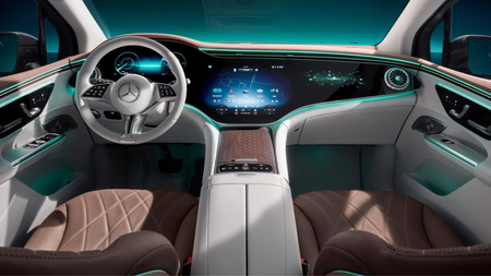 Mercedes benz EQE  suv 500 flag