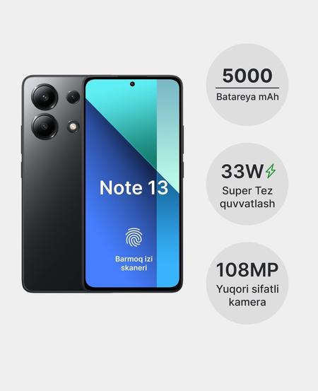 Xiaomi Redmi Note 13 Global New 2024, Uzimei/Garantiya/Dastafka