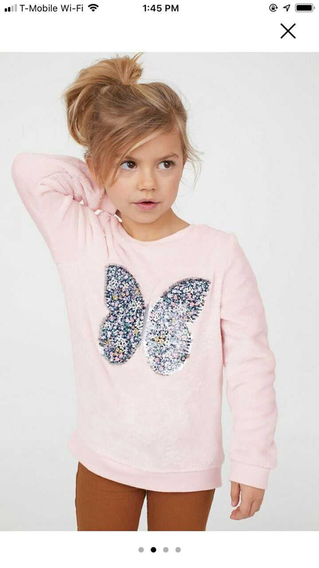 Кофточка флисовая с пайетками. От бренда H&M. 3-4 года