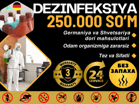 Dezenfeksiya Дезинфекция от клопов тараканов dezinfeksiya 24 часа