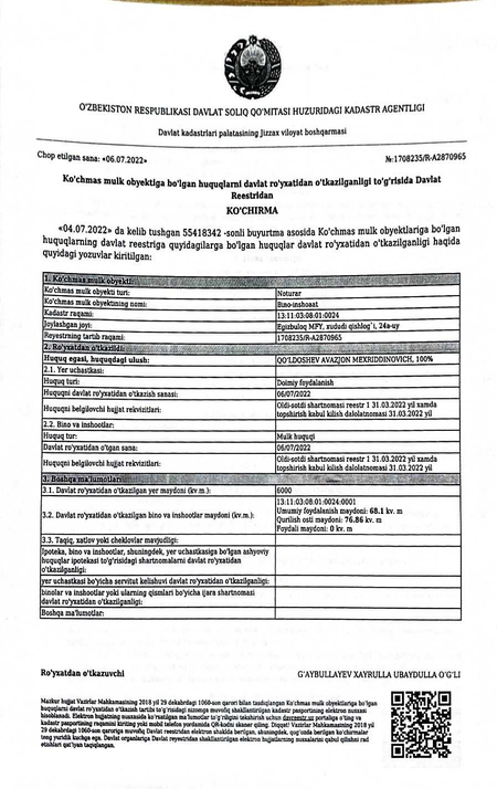 Продается земля в Джизакской области/ Жиззах вилоятида ер сотилади