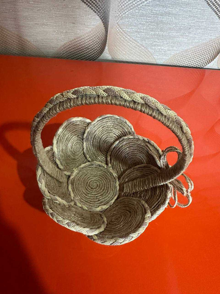 Конфетница из джутового шнура