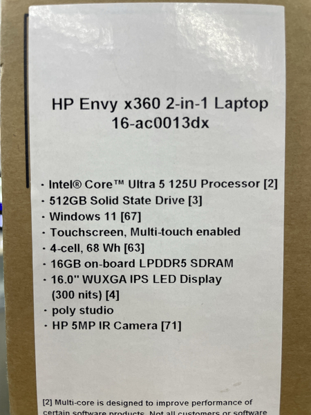 Hp Envy x360 2-in-1 16-ac0013dx USA