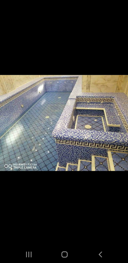 Mozayka basseyn turetiskiy sauna qilaman