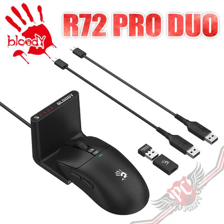 Беспроводная игровая мышь Bloody R72 Pro Duo-Dual Mode черная