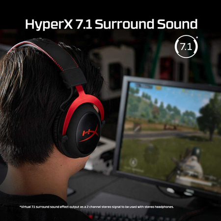 Игровая  ОРГИНАЛ 100%HyperX Cloud II с объемным звуком 7.1, металл