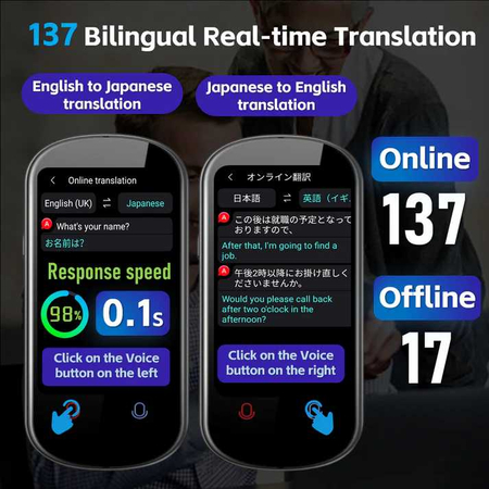 Ai Z2 Устройство для перевода языка, новейший голосовой переводчик