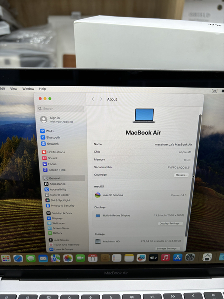 Macbook air 2020 M1 8/512Gb