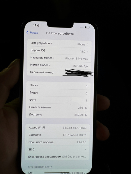 Iphone 13 pro max 256 gb