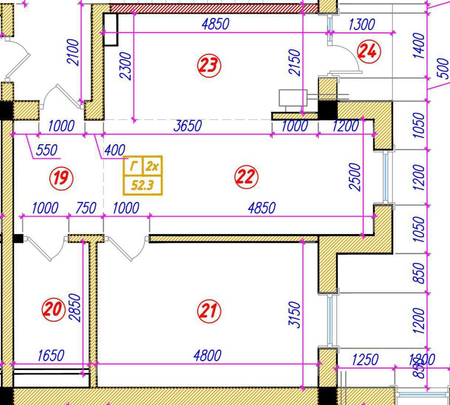 V1872 Шота Руставели НОВОСТРОЙКА ЖК Luminar House 2/8/8  51м2 Коробка