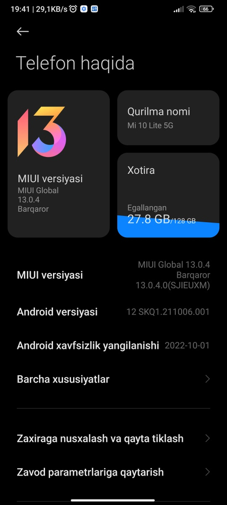 Mi 10 Lite 5g 6+2/128 GB