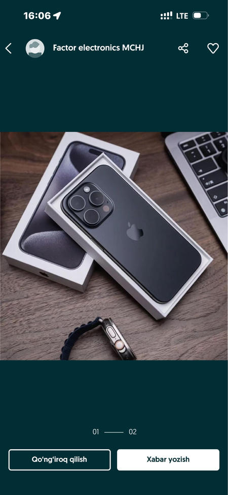 Iphone 15 Pro Max LLA black titanium