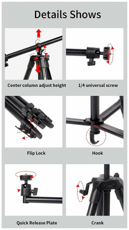 JMARY KP-2207 Tripod stend 4 boʻlimli / JMARY Штатив секциями