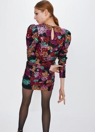 Шикарное платье с пайетками Zara