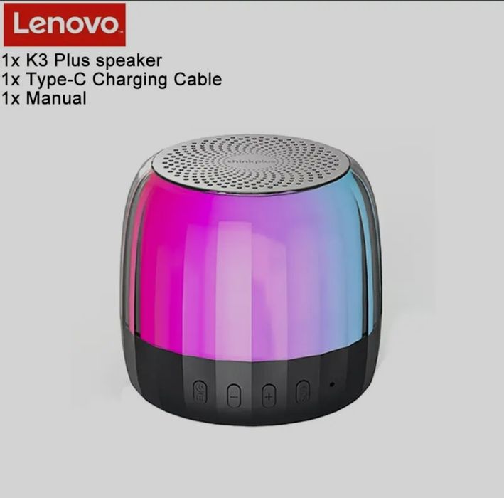 Блютуз колонка Lenovo  со светодиодной подцветкой