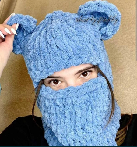 Балаклава из Alize Puffy