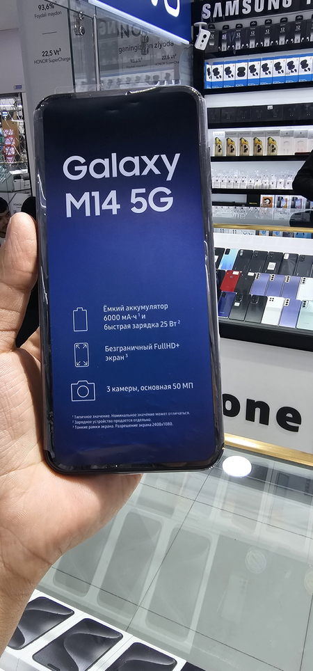 Samsung M14 5G Yangi Pachka 1-yil servis