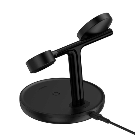 Беспроводная зарядная станция Baseus Swan 3-in-1, чёрный