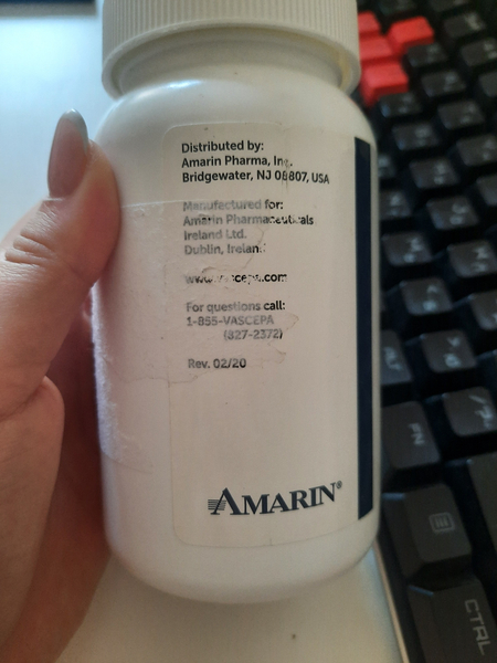 Vascepa (icosapent ethyl) 120 таблеток
(icosapent etryl
Capsules
Vasc
