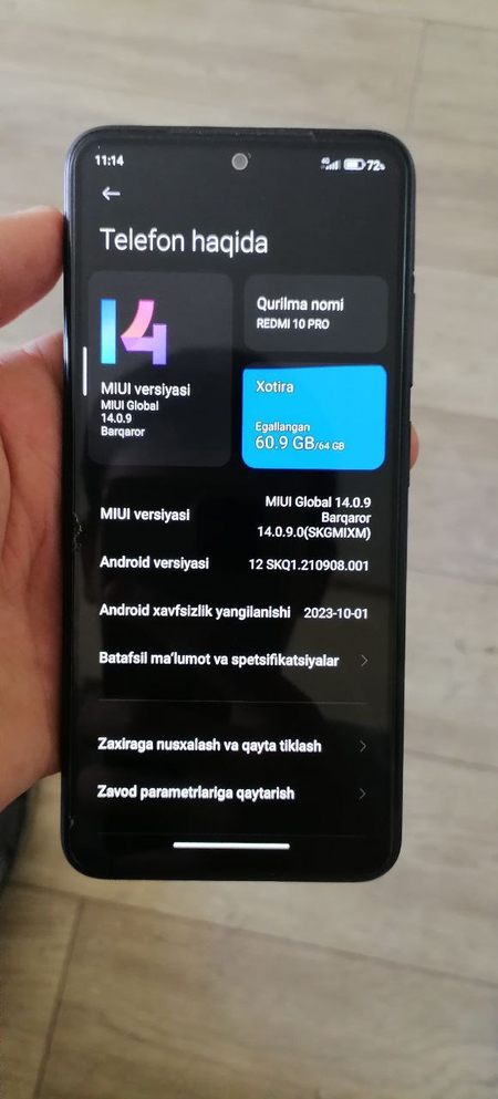 Redmi note 10s birinchi qol telefon