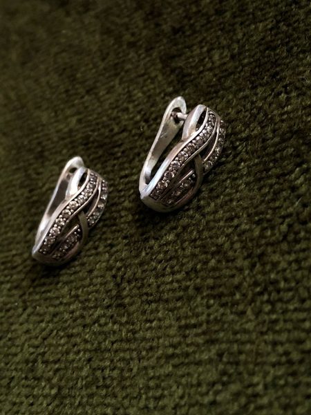 Серьги серебро 875-925 пробы