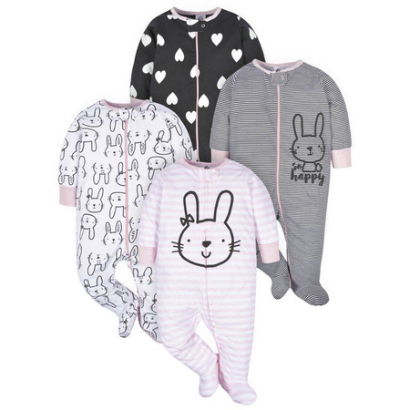 Gerber, Sleep’n’Play. Слиперы девочкам  из США. Ориг. Разм. 0-3 мес.