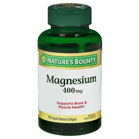 Магний Magnesium 400 mg, Softgels 75капсул из Америки