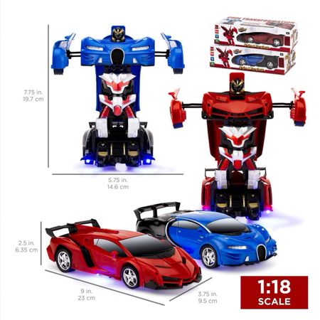 Набор из двух радиоуправляемых машин BCP Transforming Robot Car