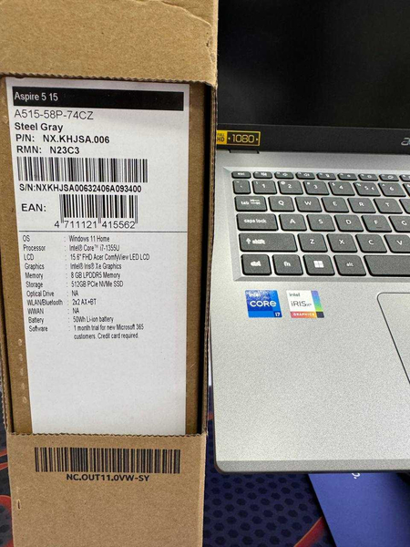 Acer Aspire 5/i7-1355U/8GB DDR5/512GB SSD/15.6