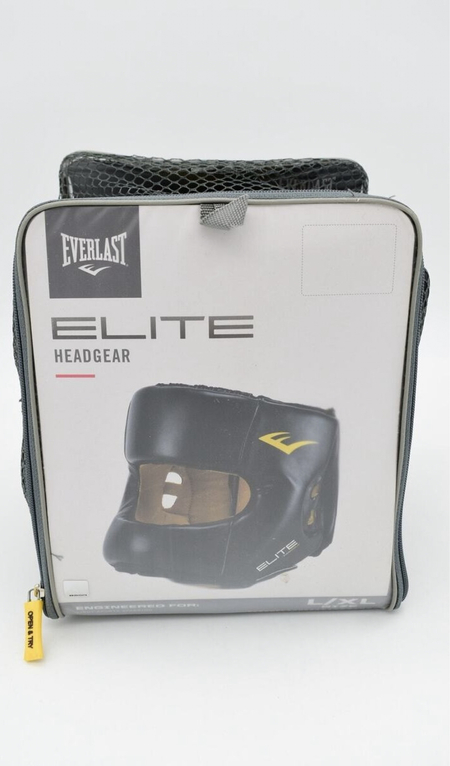Боксерский шлем с бампером Elite PU Черный Оригинальный