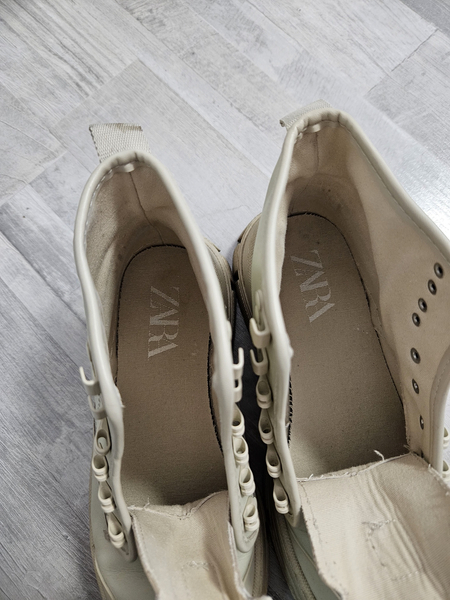 ботинки zara кожа