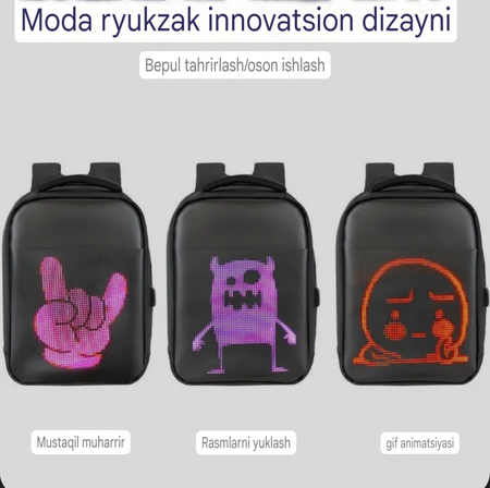 рюкзак с ЖК-дисплеем + 20000 ah powerbank