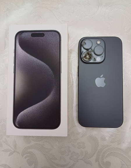 iPhone 15 Pro Titanium Black J/A идеал полный комплект