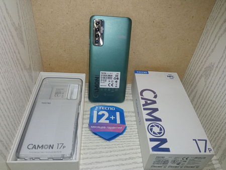 Tecno comon P17, xotira 6/128, tezkor quvvatlash, NFS bor. Kafolat 1 y