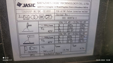 Argon ac/dc 315 Zashitasi yonib qogan