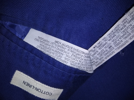 Пиджак синего цвета производства Португалия, Massimo Dutti