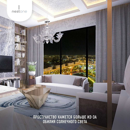 ЖК “Nest One“ 2-к. кв. 53м2  23/51 эт.  с видом на парк    #RR13