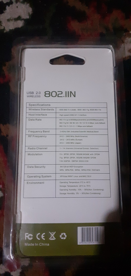Продаётся USB 2.0 wireless антена 802.llN.на ноутбук.