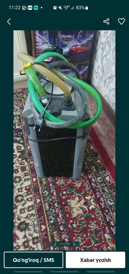 Bak filtir Jebao 304l faqat bakni uzi  ishledi
