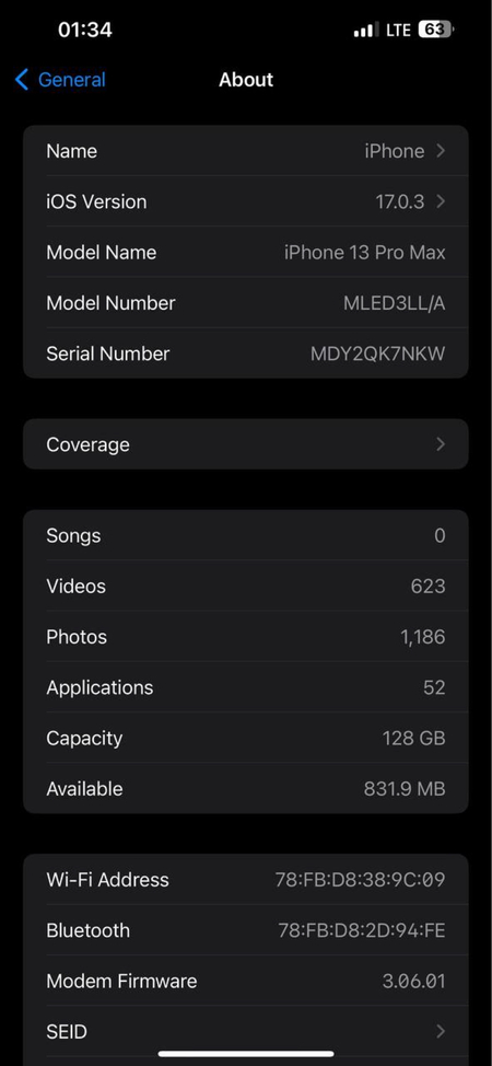 Iphone 13 pro max 128gb