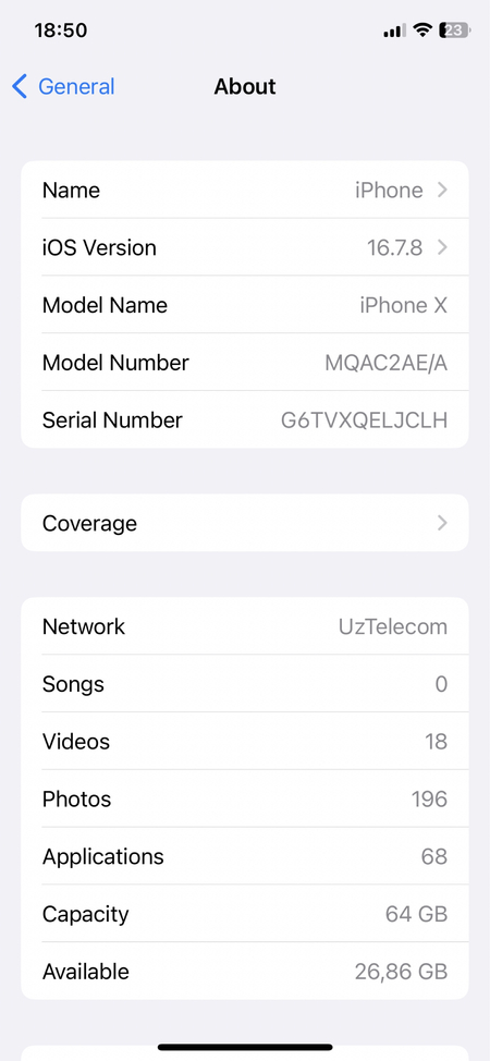 iPhone x (holati ideal)