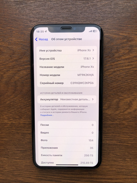 iPhone Xs 256GB KH/A Holati ideal