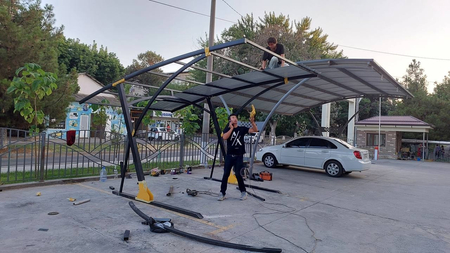 Авто навесы, Ворота, Навесы, Решётки .  Avto naves, Darvoza, Naves.