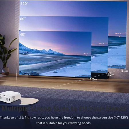 Проектор Android 11 Wi-Fi Full HD 4000 люмен для домашнего кинотеатра