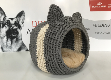 Вязанный домик для кота, кошки, котодом