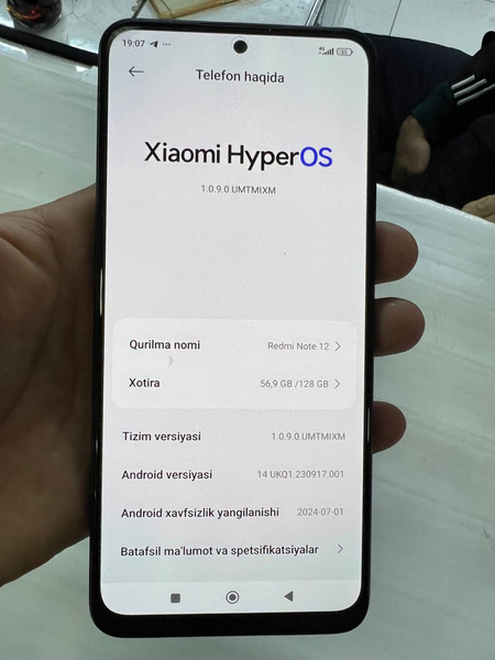Redmi Not 12 sotiladi xolati yangi ideal