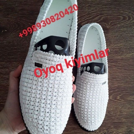 Вязание Мужской обувы.