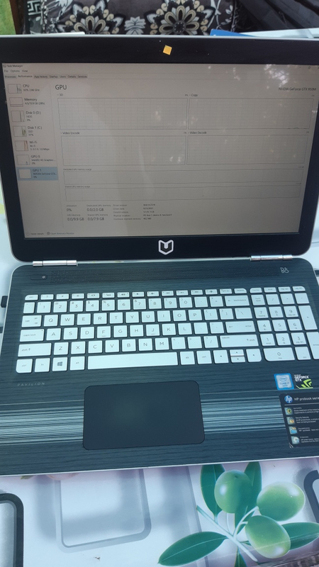 Hp igravoy Vidio kartali notebook